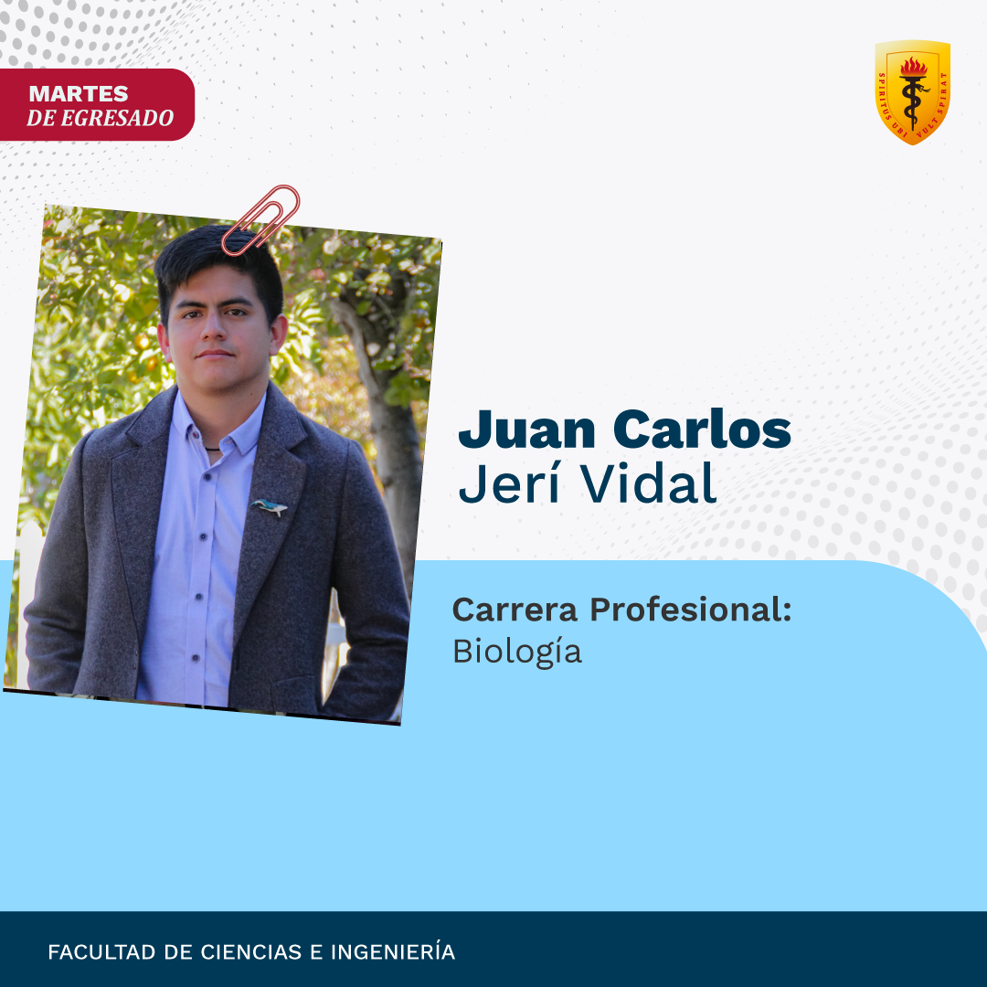Juan Carlos Jerí egresado de la carrera de Biología